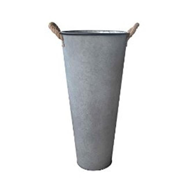 Tall 22 in. Metal French Bucket With 2 Rope Handles - Walmart.com