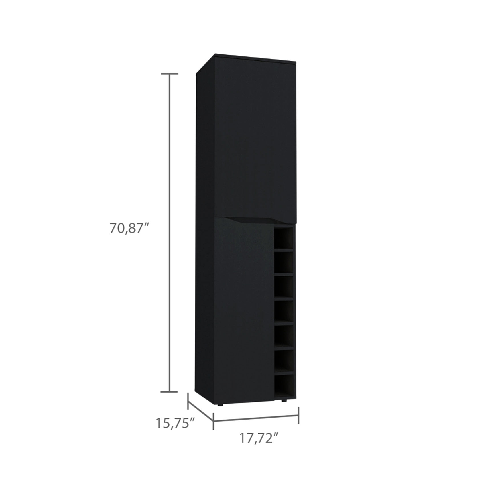 Tall 7 - Cubby 2 - Door Particle Board Cabinet / Perfect for Bedroom ...