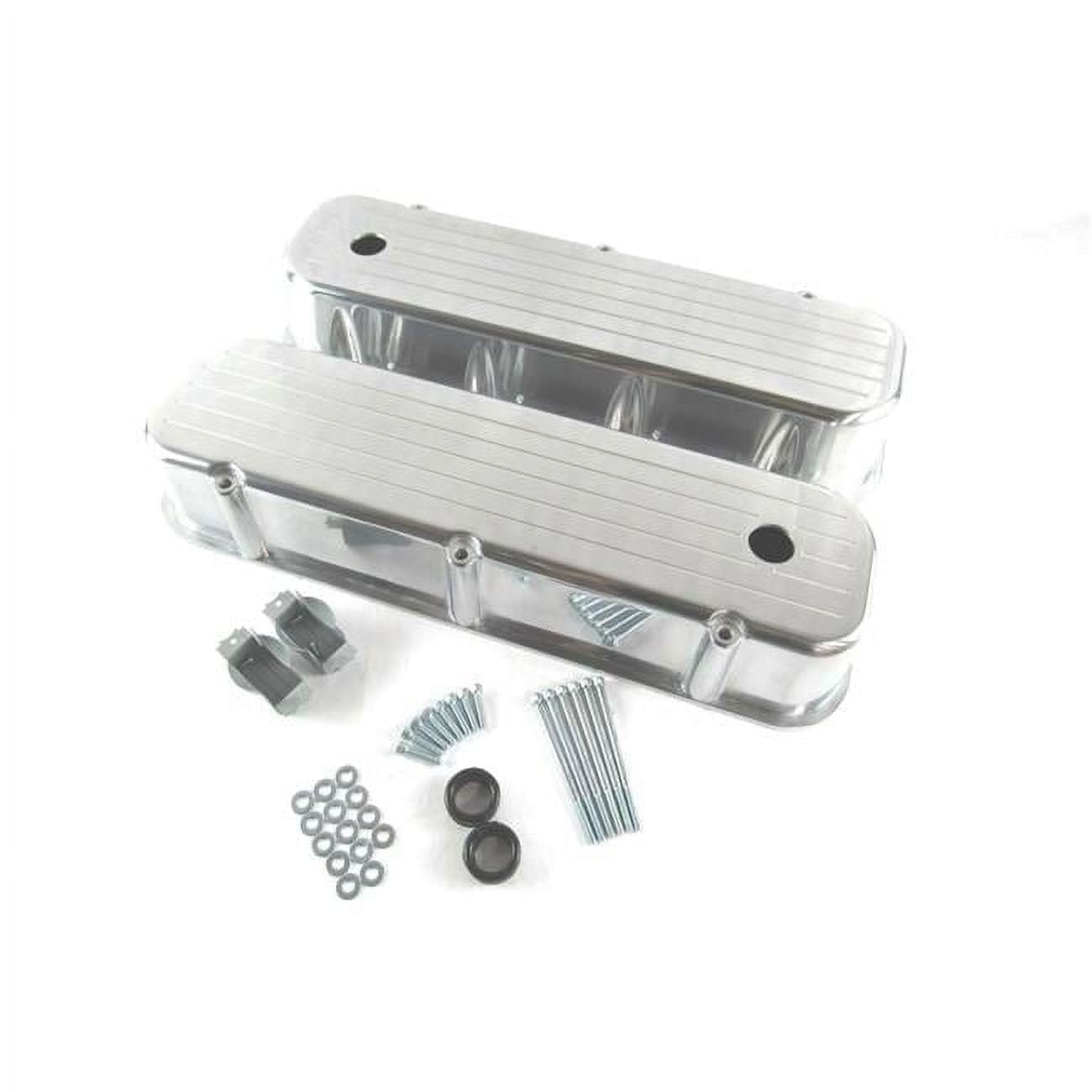 Tall Aluminum Ball Milled Valve Cover with Hole for 1965-1995 BBC 454 ...