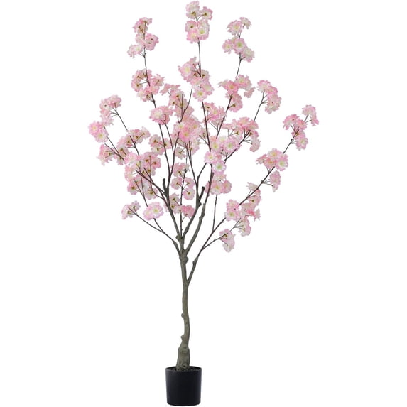 Tall Artificial Cherry Blossom Tree 6Ft(72') Realistic Potted Silk Faux ...