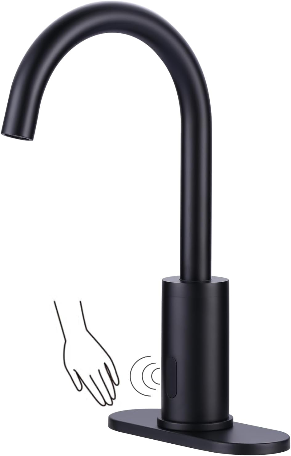 Tall Automatic Bathroom Sink Faucet - Touchless Faucet with Single Hole ...