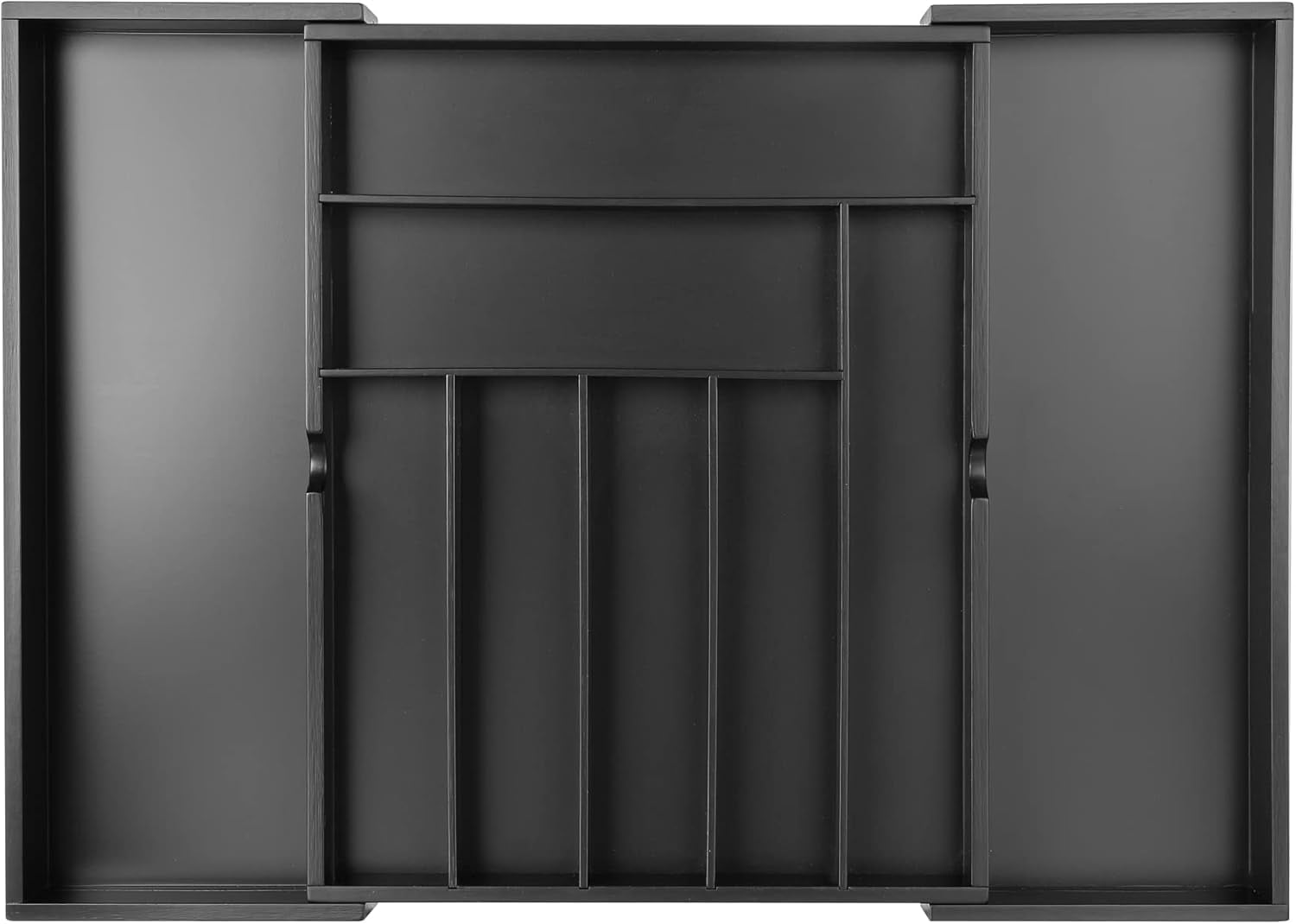 Tall Bamboo Drawer Organizer, Expandable Utensil Holder with Adjustable ...