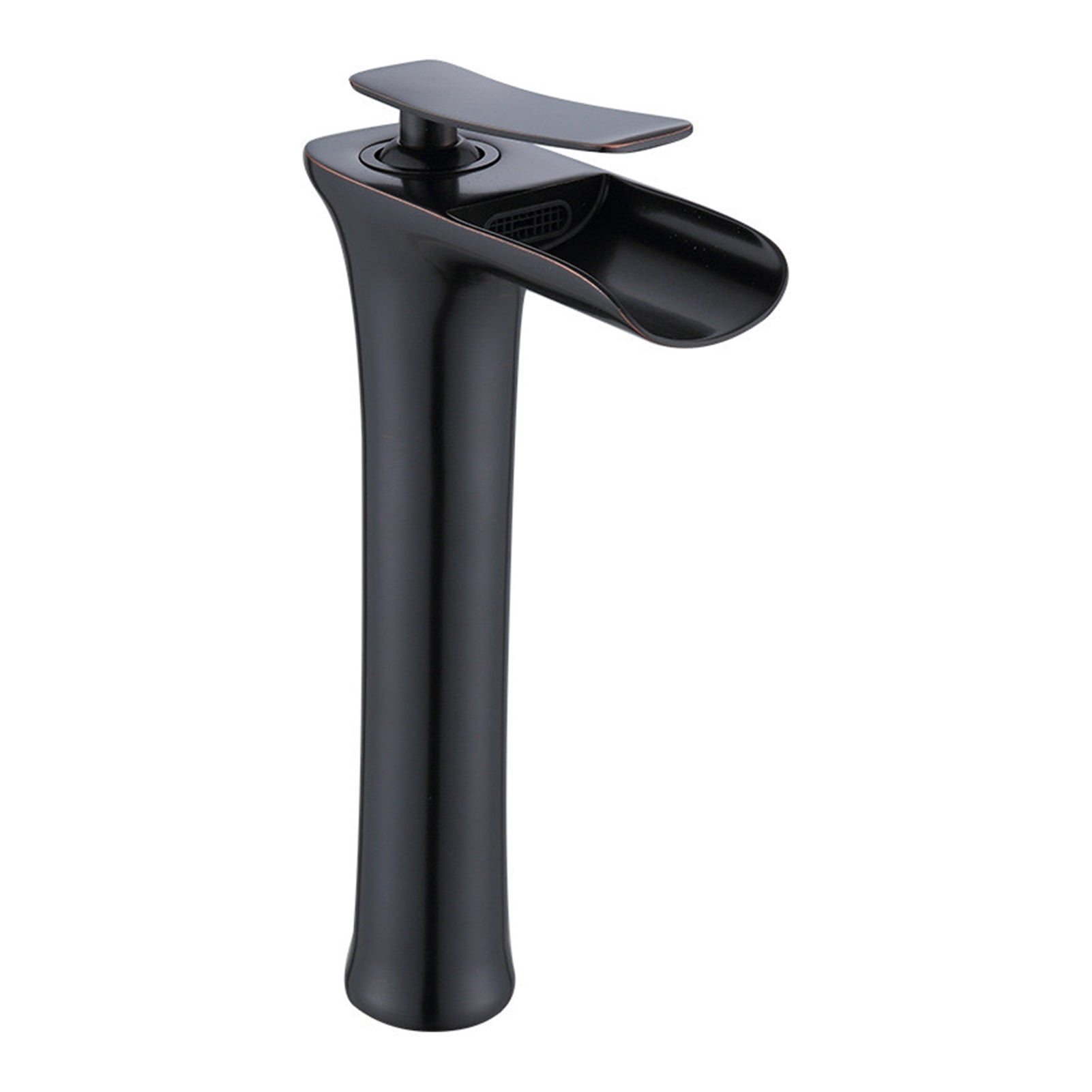 Tall Basin Faucet White and Gold Bathroom Faucet Brass Bathroom Sink ...