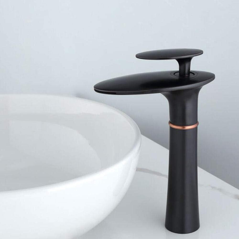 Tall Basin Mixer Tap Waterfall Bathroom Sink Taps Brass Hot and Cold ...