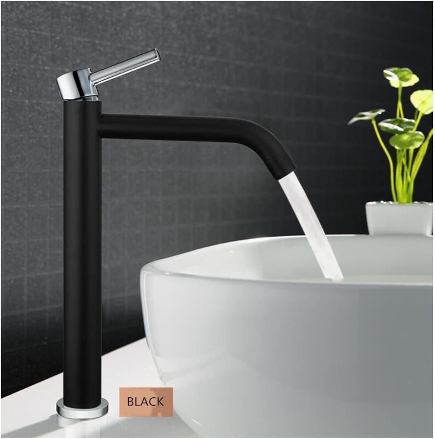 Tall Bath Sink Faucet Bathroom Slim Hot and Cold Basin Water Mixer Tap ...