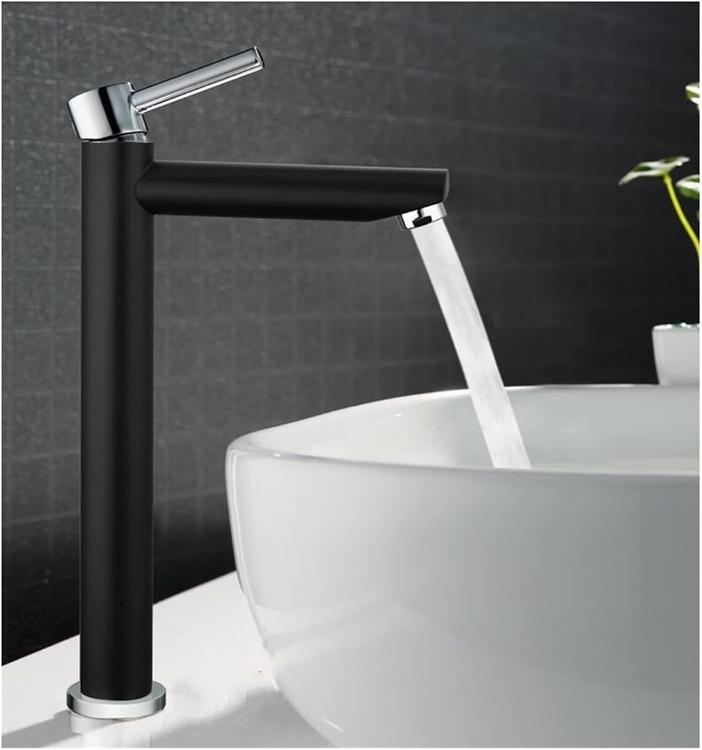 Tall Bath Sink Faucet Bathroom Slim Hot and Cold Basin Water Mixer Tap ...