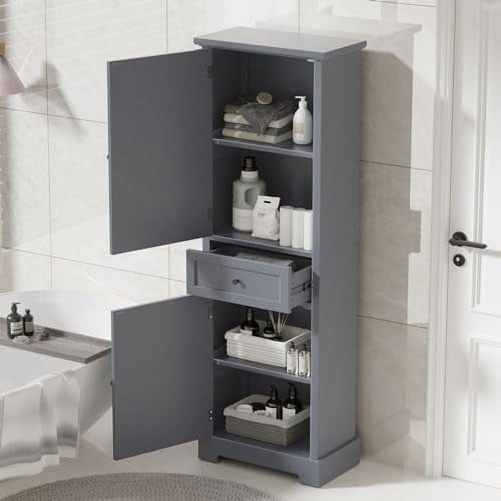 Tall Bathroom Cabinet Kitchen Pantry Cabinet with Doors & Adjustable ...