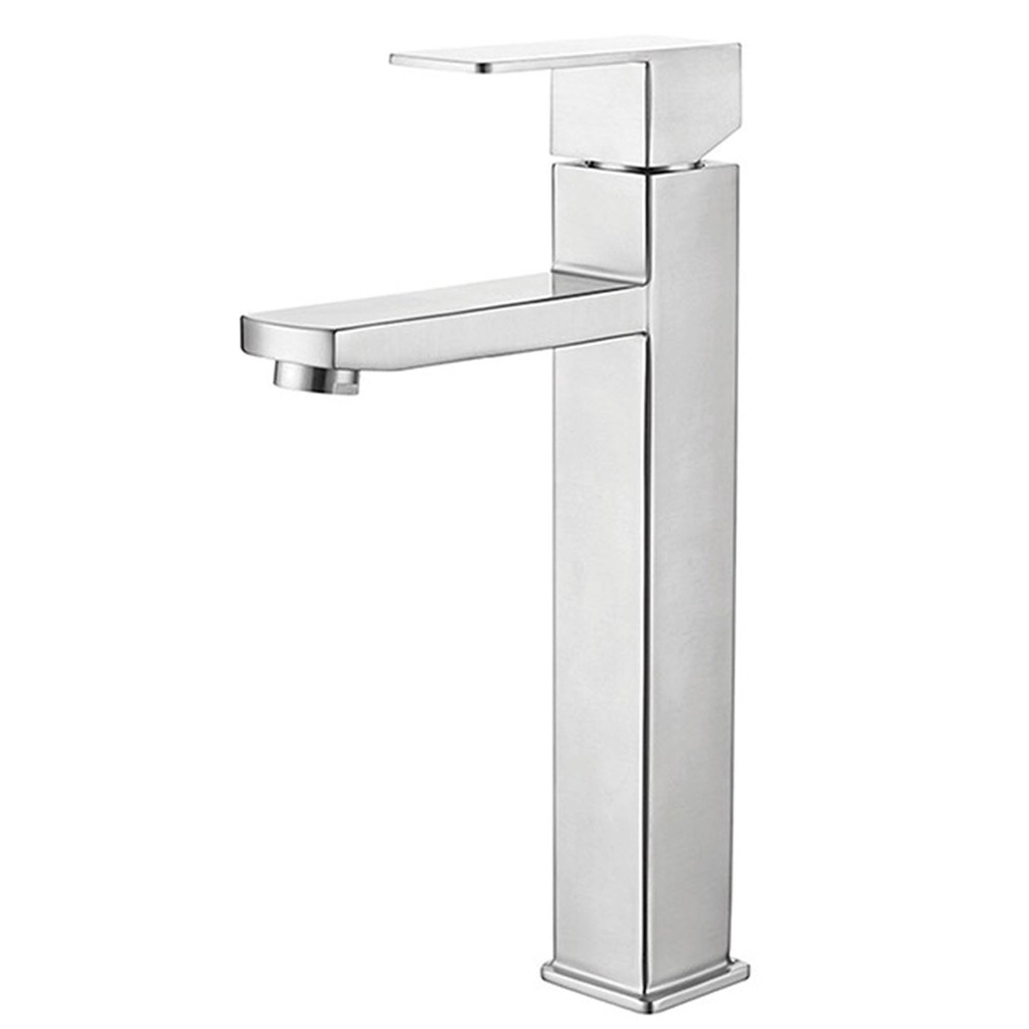 Tall Bathroom Faucets Brushed Nickel for Vessel Sink 1 Hole Single Hole ...