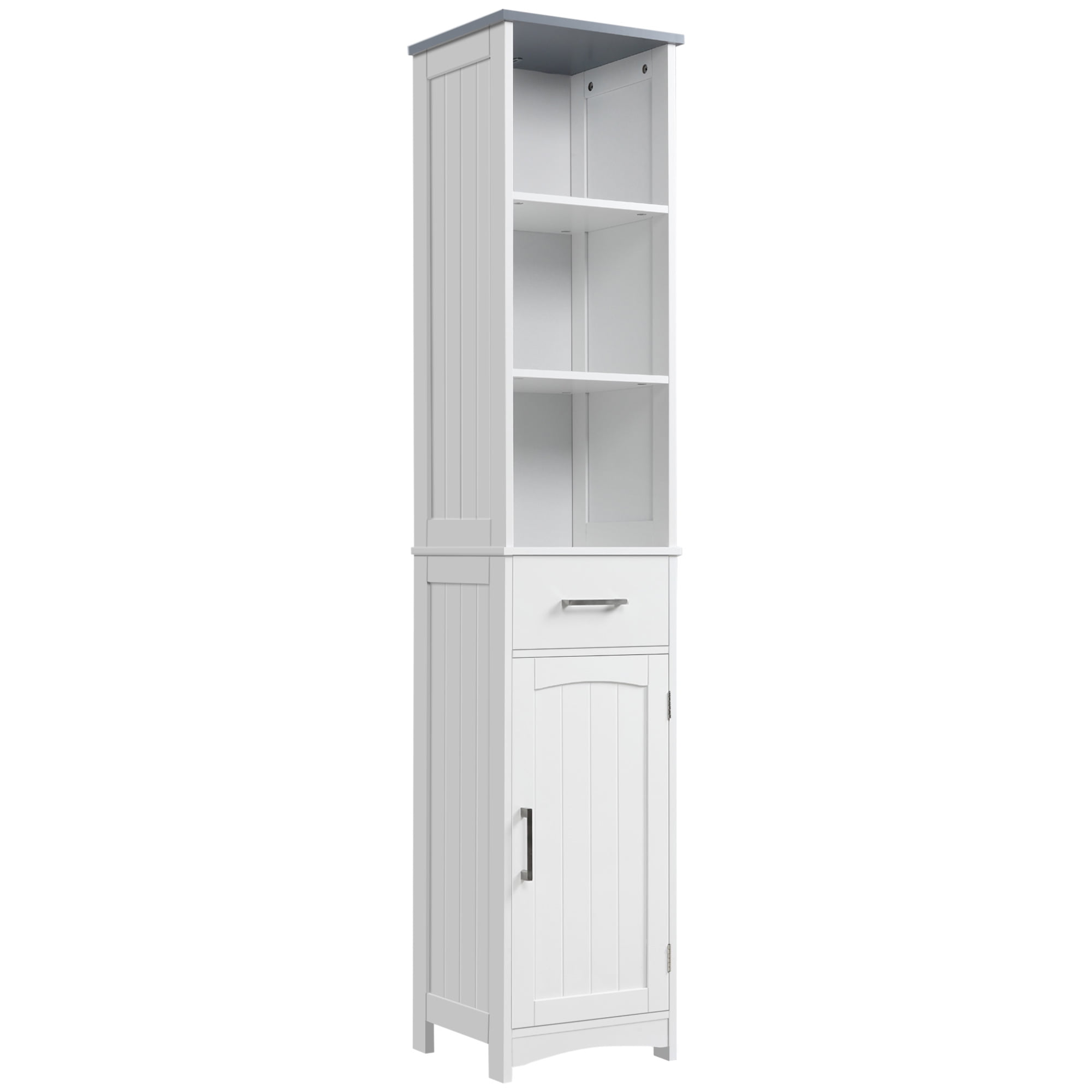 Tall Bathroom Storage Cabinet, Narrow Bathroom Cabinet with 3 Tier ...