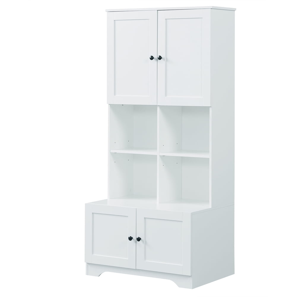 Tall Bathroom Storage Cabinet, Narrow Storage Unit with Adjustable ...