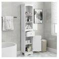 Tall Bathroom Storage Cabinet with Doors, Drawer and Shelves, Storage ...