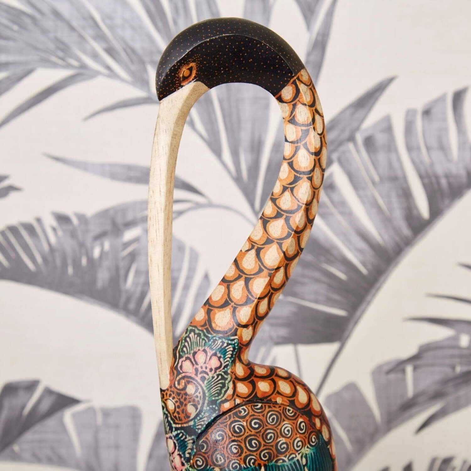 Large Inside Sculpture: Tall Batik Ibis Bird Statue - Walmart.com