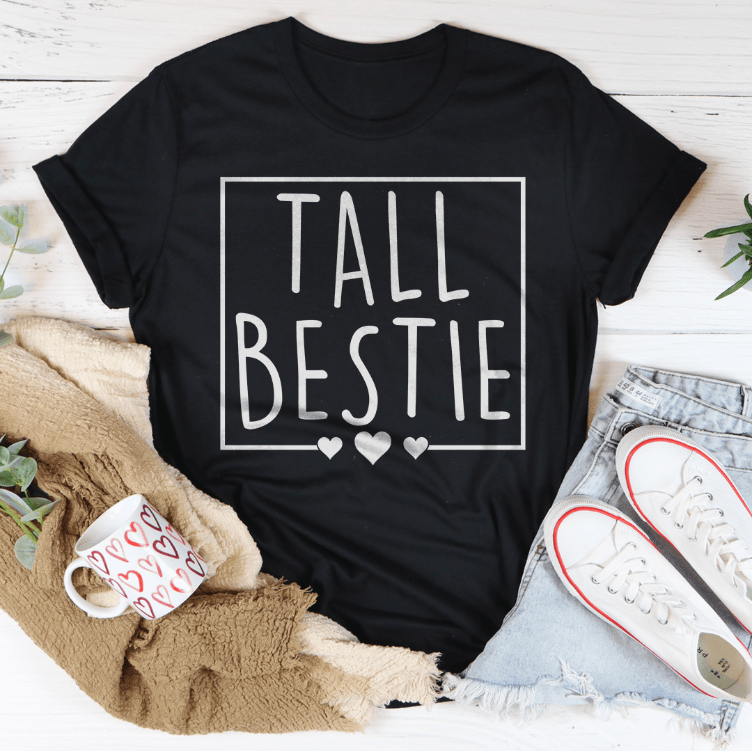 Tall Bestie Short Bestie Tee Ash S Peachy Sunday T-Shirt - Walmart.com