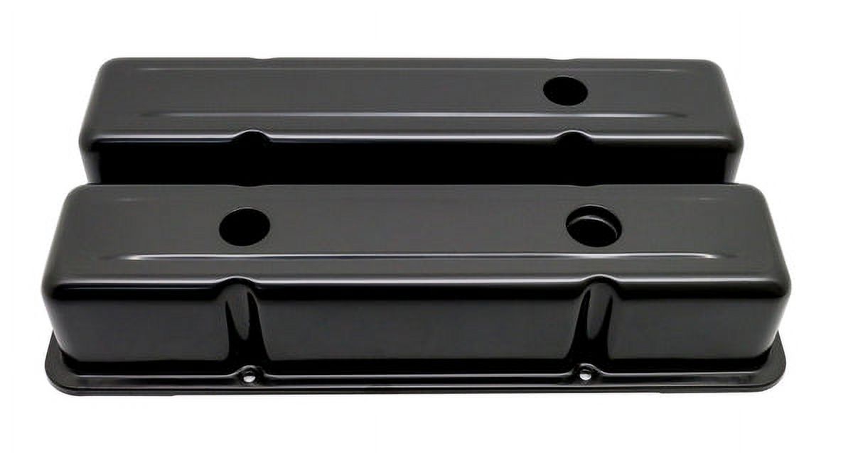 Cobra-Tek Tall Black Steel Valve Covers, 1958-1986 Chevy SBC 283-400 ...