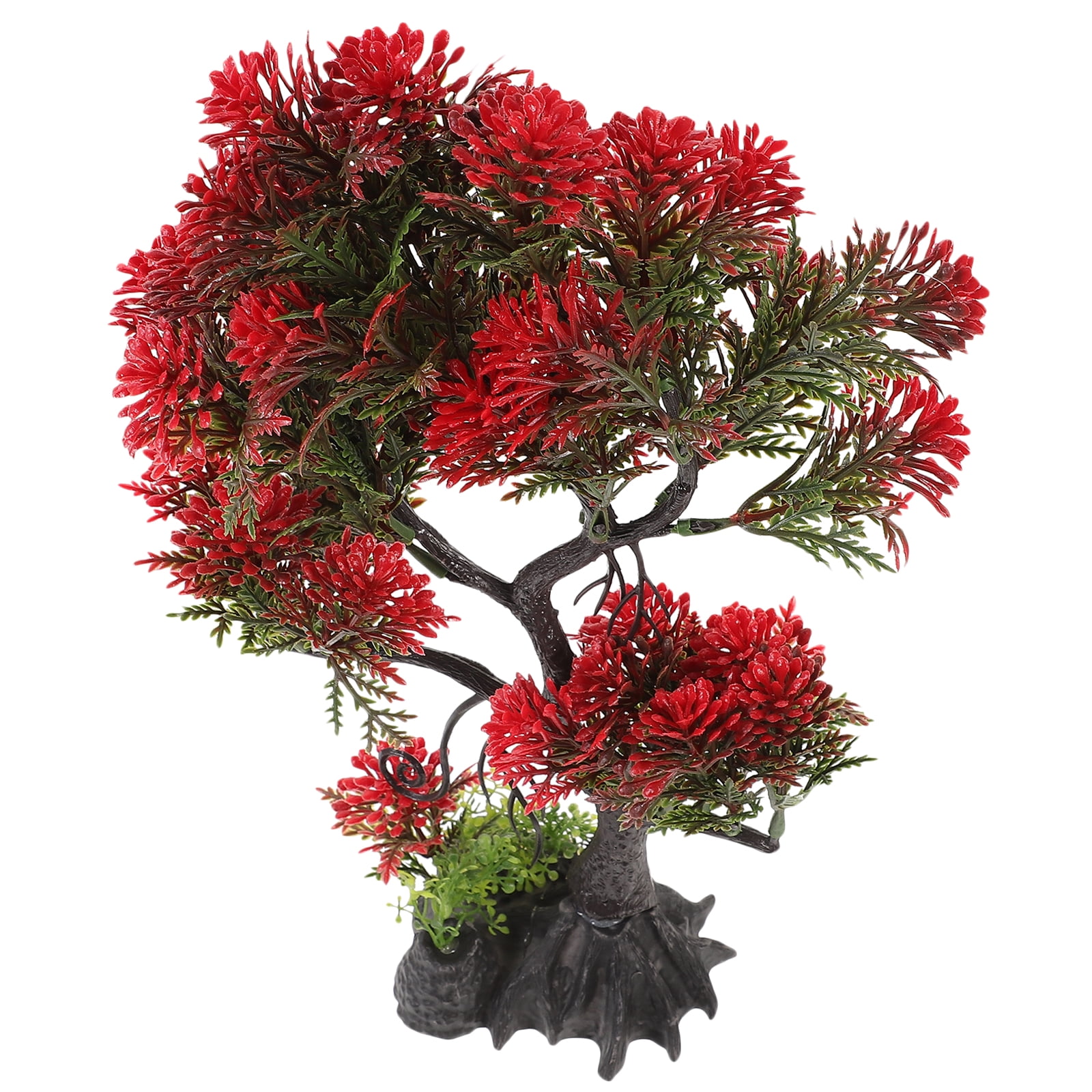 Moluckfu Simulation Fish Tank Tree Decor Plastic Aquarium Tree Model ...