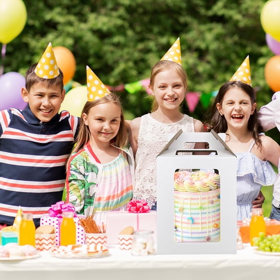 Tall Cake Boxes 12 Pcs 12x12x14 and 14x14x16 Inches With Window and ...