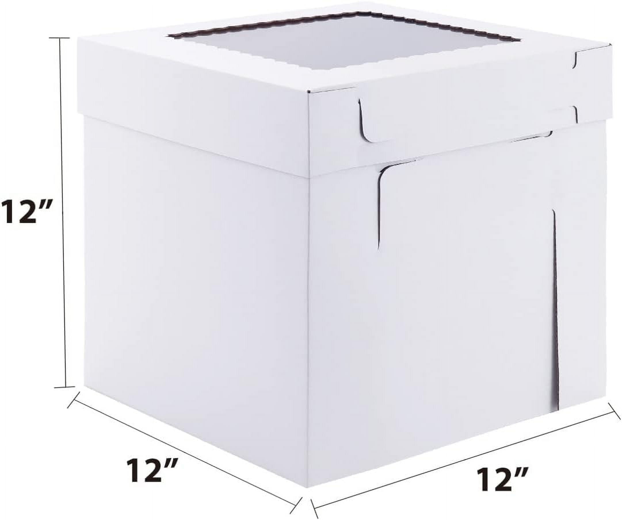 Tall Cake Boxes for Tier Cakes, 12x12x12 Inch [10 Pack ] Thick Sturdy ...