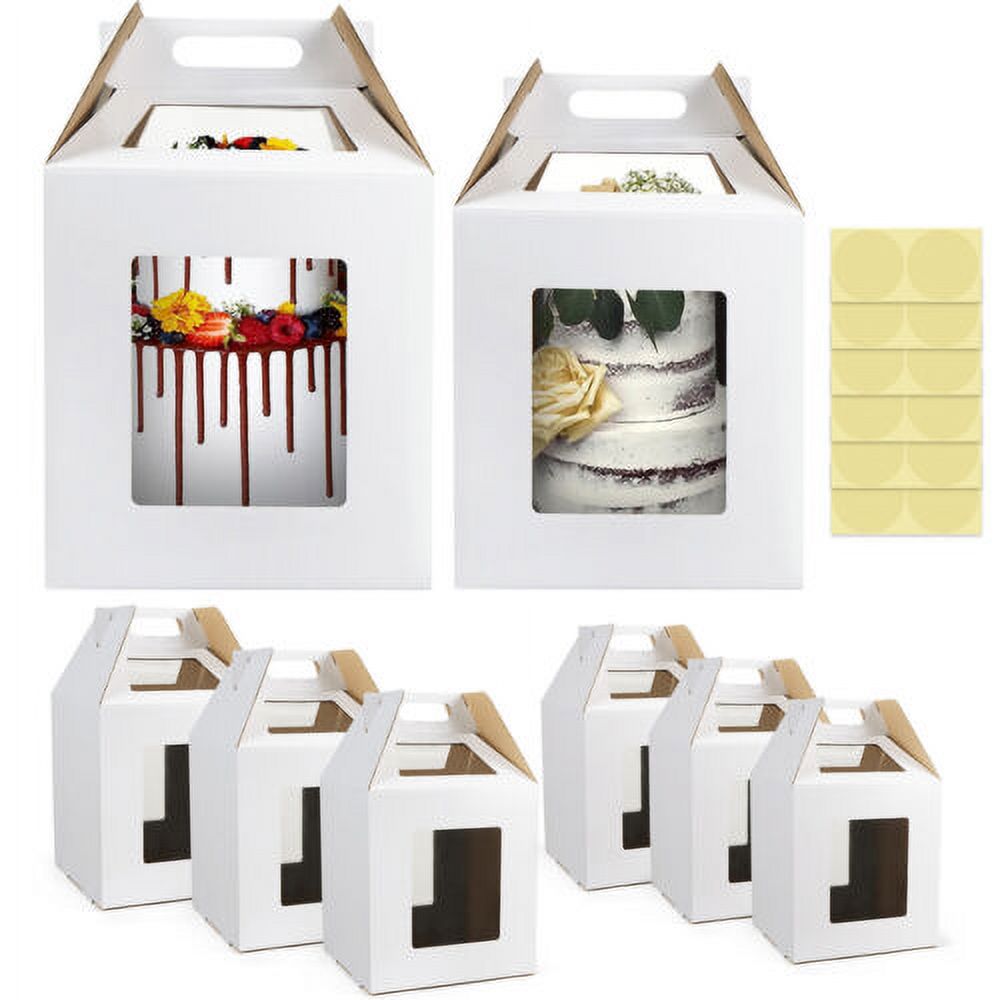 Tall Cake Boxes for Tier Cakes Disposable Containers for Birthday Party ...
