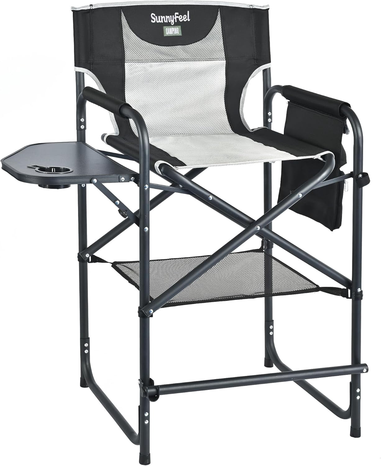 Tall Camping Directors Chair, Portable Folding Artist Makeup Chair with ...