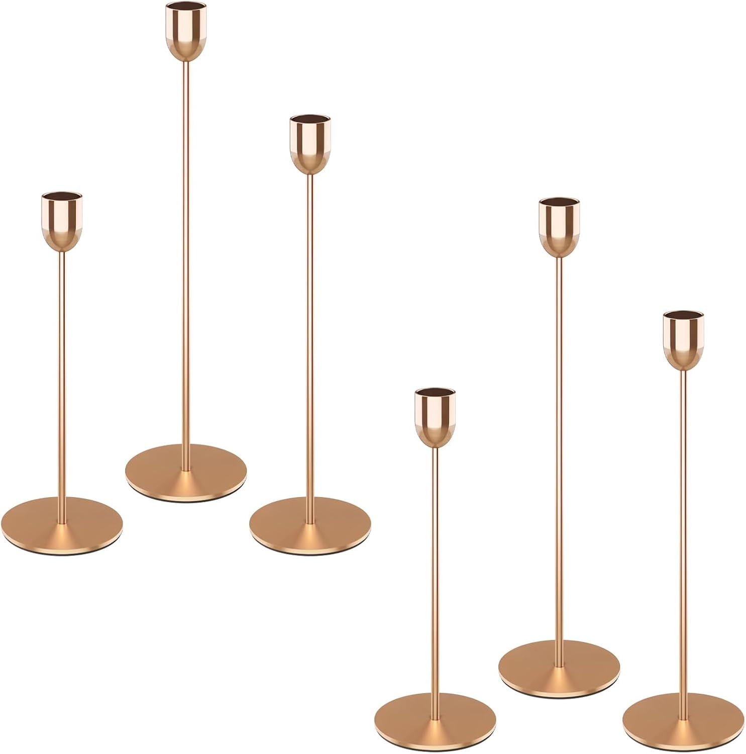 Tall Candle Candlestick Holder, 3PCS Taper Pillar Candle Sticks Stand ...