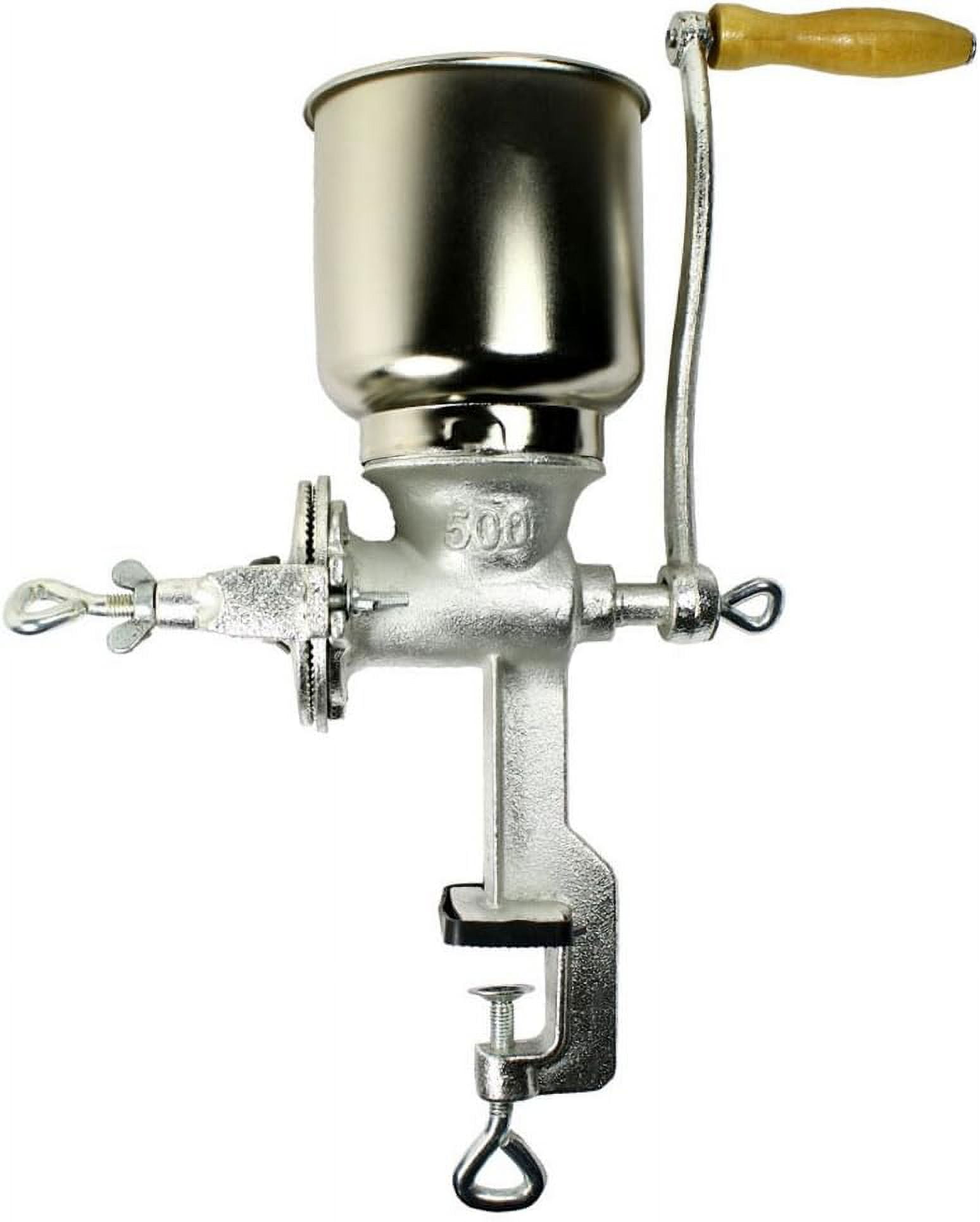 Tall Cast Iron Mill grinder hand crank manual grains oats corn wheat ...