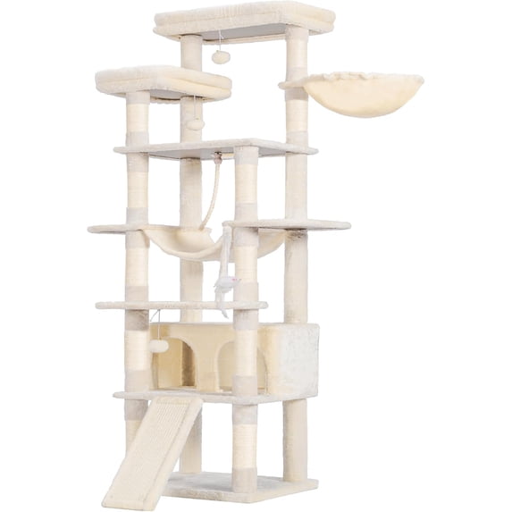 Tall Cat Tree 78-inch Multi-Level Cat Tower for Indoor Cats 2 Widened ...
