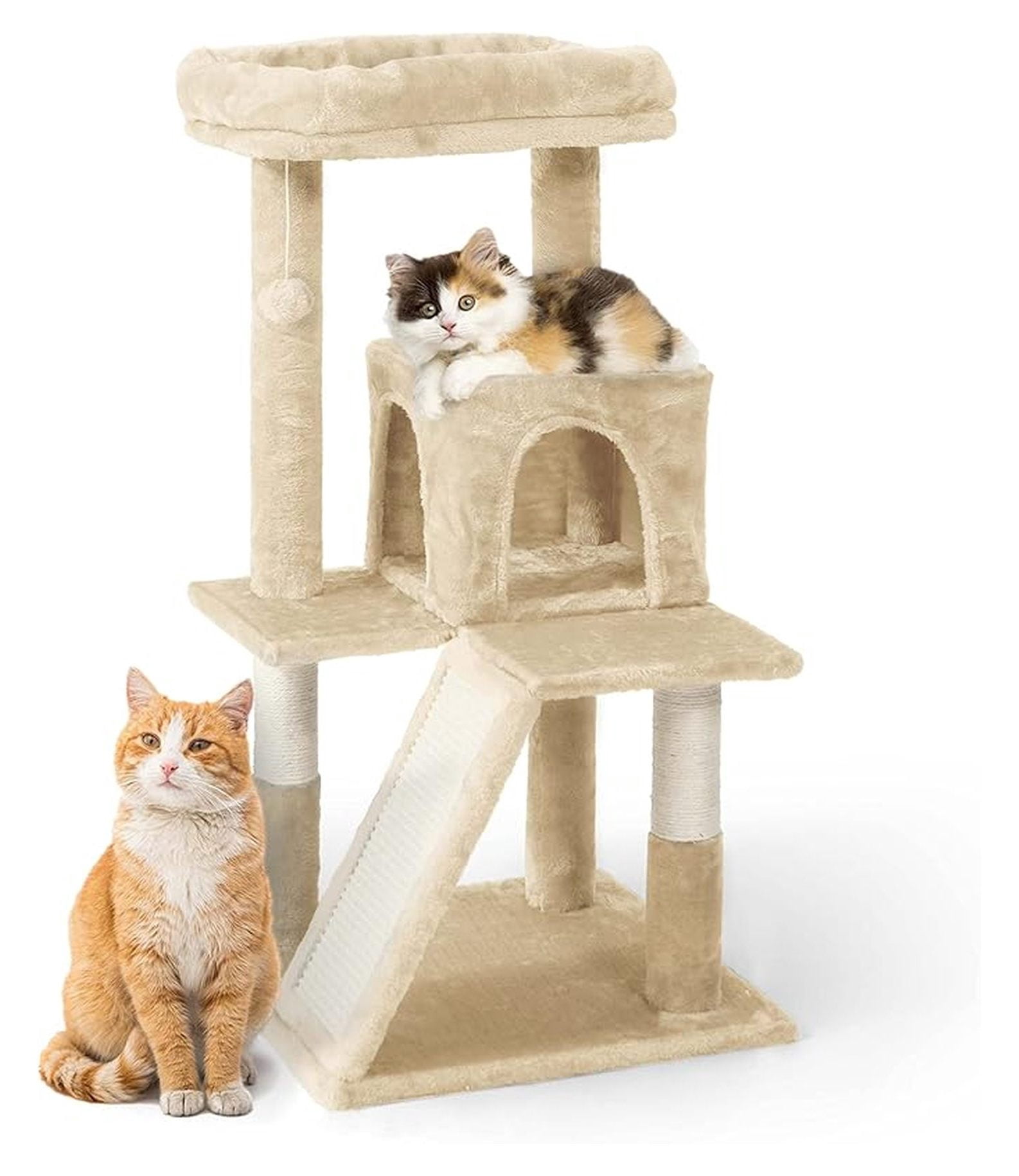 Tall Cat Tree for Indoor Cats, Multi-Level Activity Center with ...