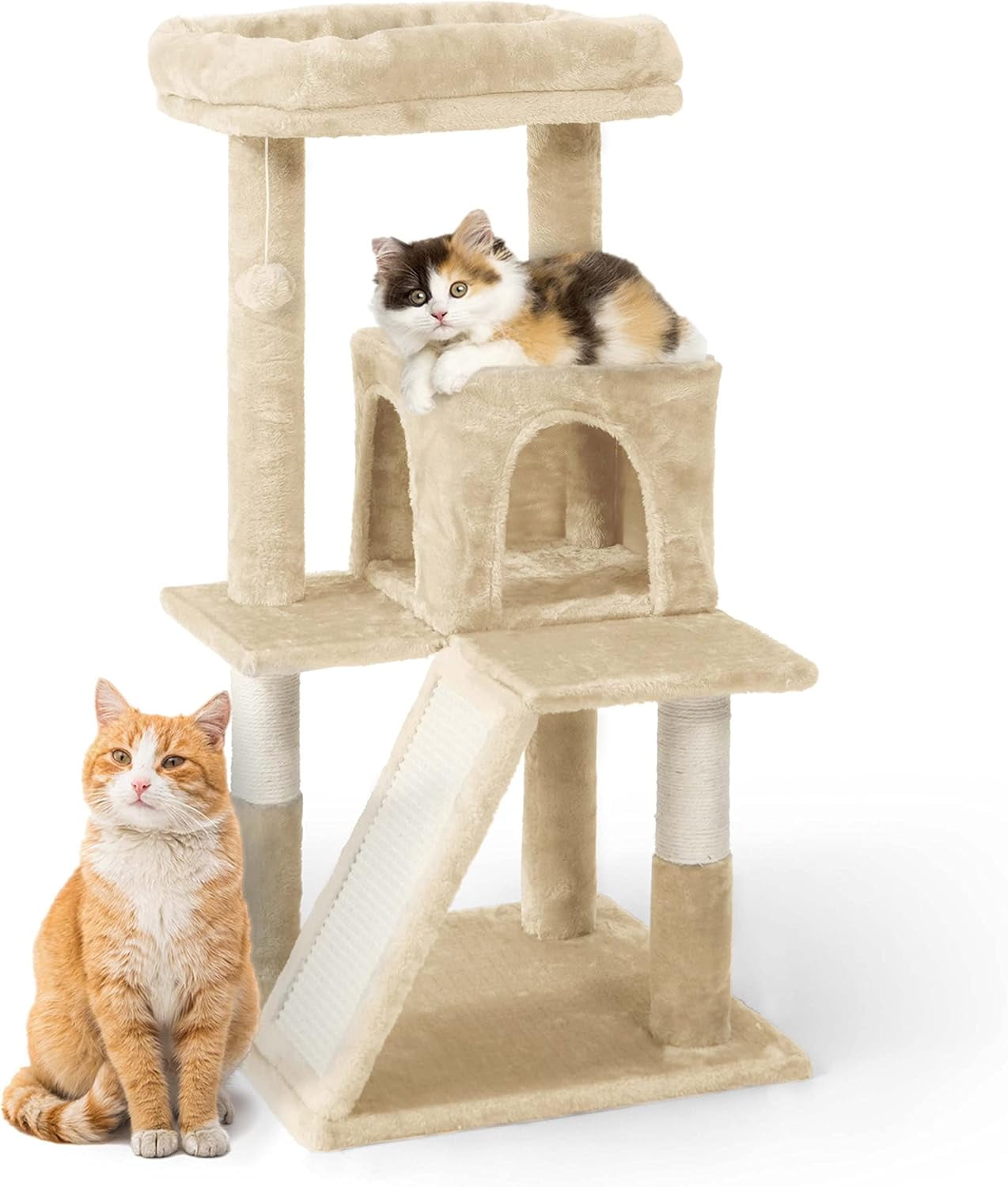 Tall Cat Tree for Indoor Large Cats or Kittens, Multi-Level Cat ...