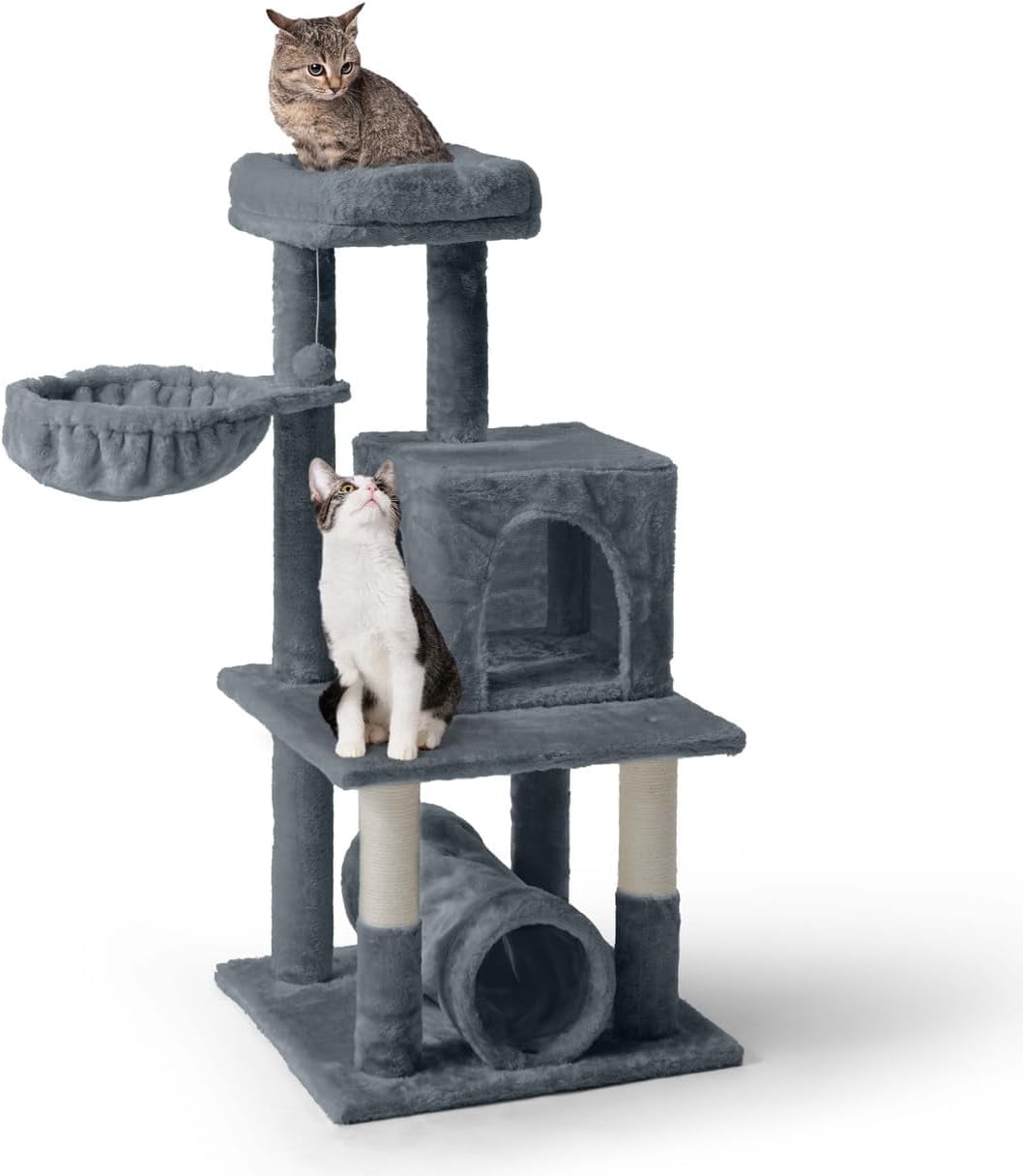 Tall Cat Tree for Indoor Large Cats or Kittens, Multi-Level Cat ...