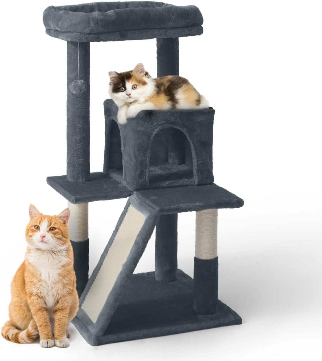 Tall Cat Tree for Indoor Large Cats or Kittens, Multi-Level Cat ...