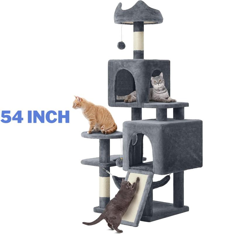 Tall Cat Tree for Indoor Cats, Multi-Level Cat Tower with Cat Condos ...
