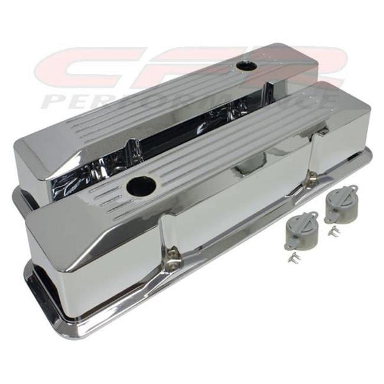 Tall Chrome Aluminum Recessed Valve Covers - Ball Milled for 1958-86 ...