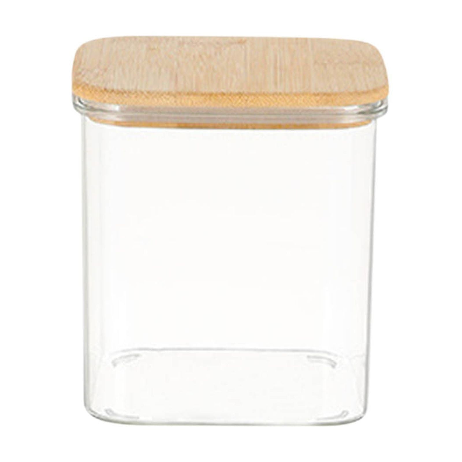 Tall Clear Airtight Food Storage Jar with Wood Lid - 1-Gallon Spaghetti ...