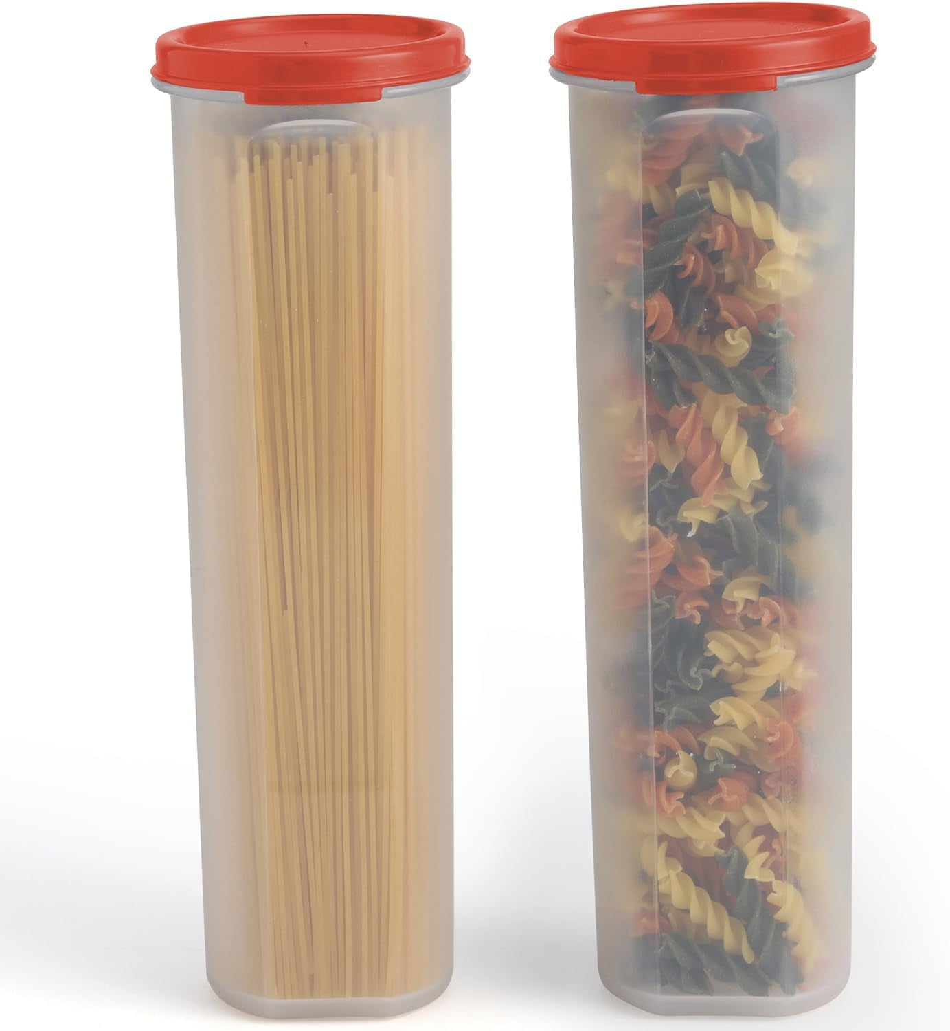 Tall Clear Spaghetti Pasta Container Storage With Lid-2 Pk.Multi ...
