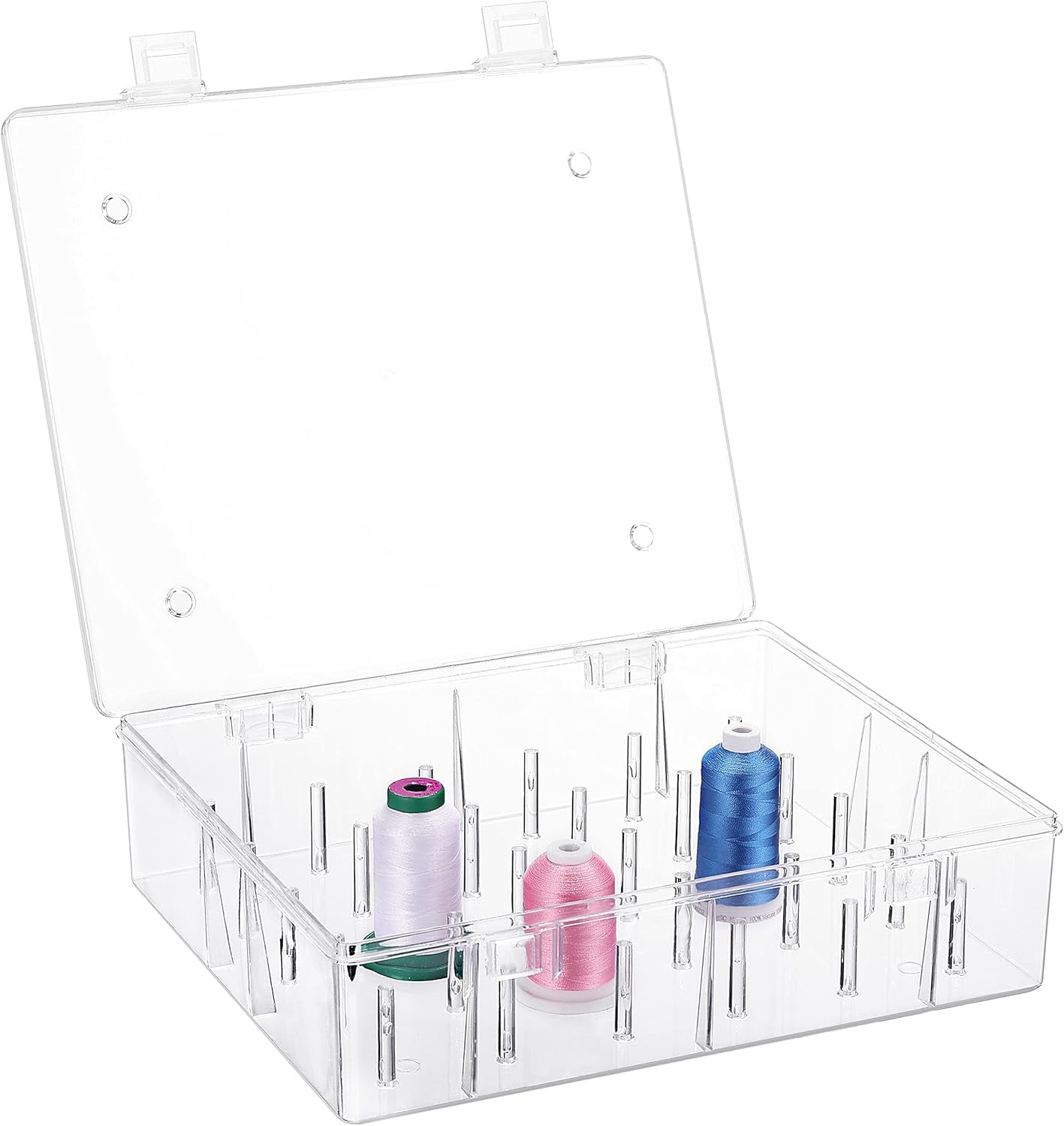 Tall and Clear Storage Box/Organizer for Holding 30 Spools Home ...