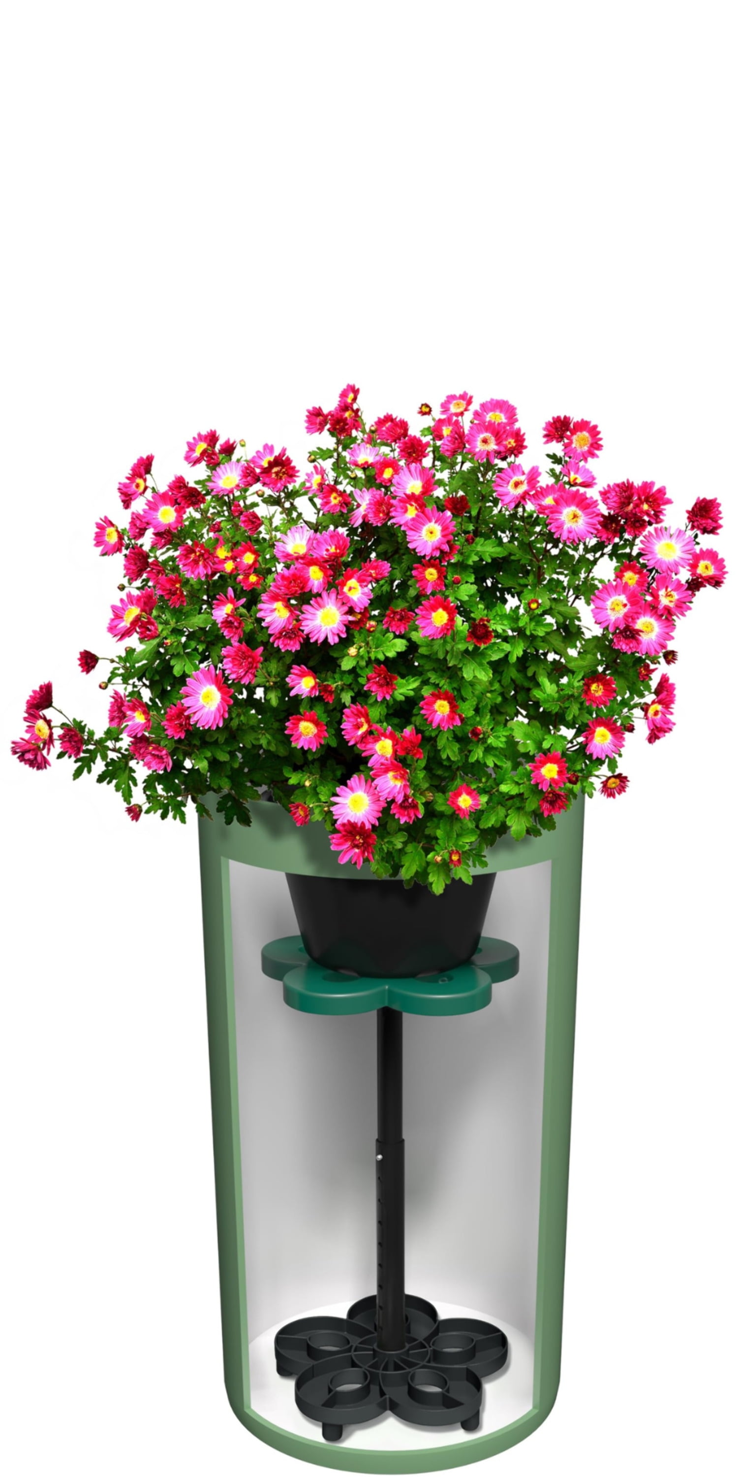 Tall Column Plant Riser by Lift Kit Planter Insert | Fill Bottom of ...