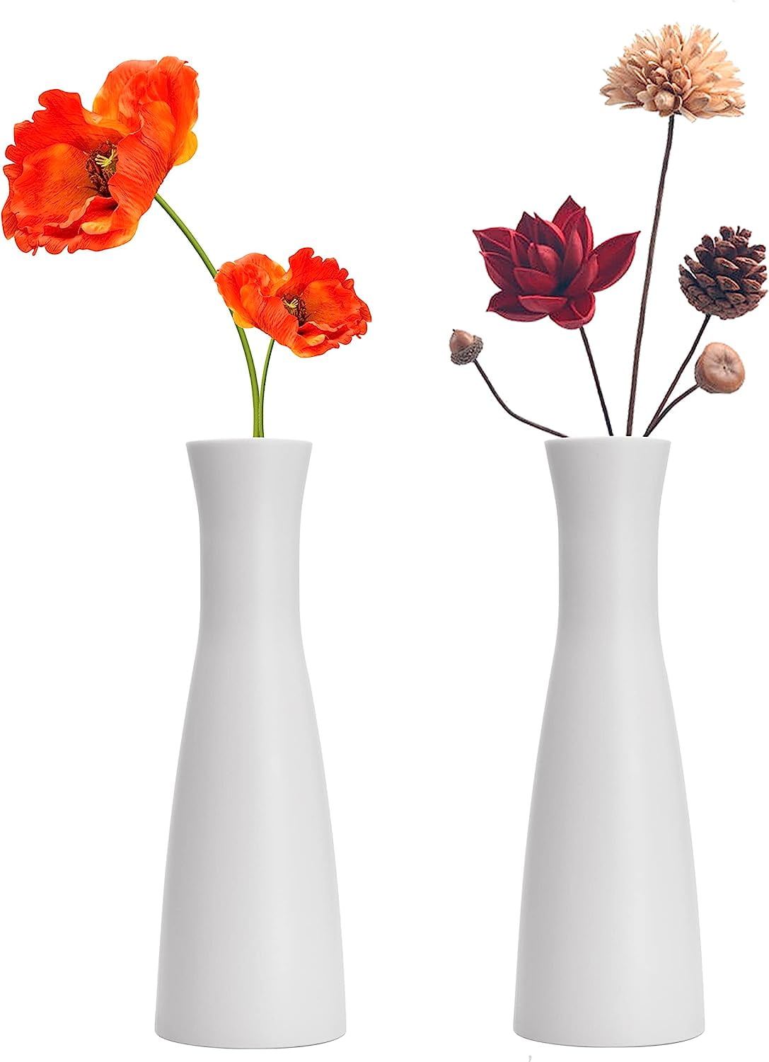 Hltser Tall Conic Composite Plastics Flower Vase Small Bud Decorative ...