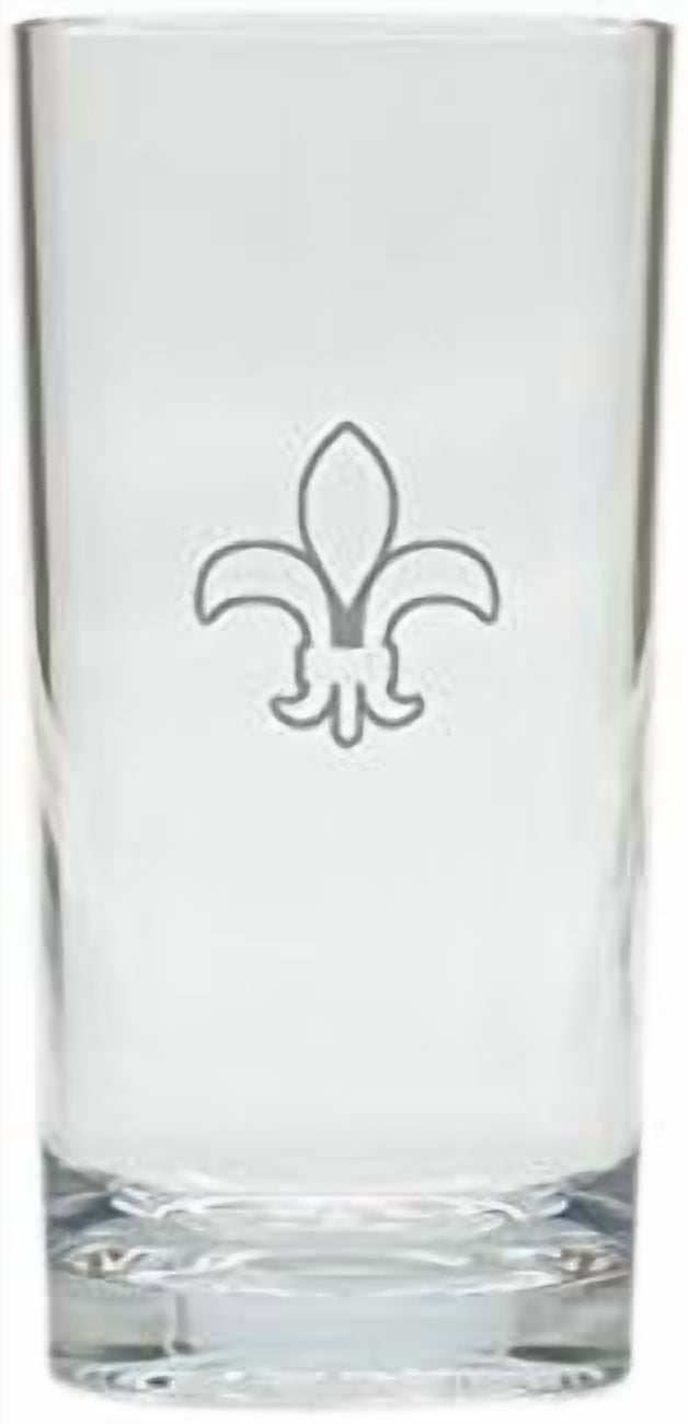 Tall Cooler Glass Set Of 6-Fleur-De-Lys - Walmart.com