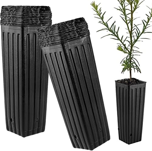 Tall Deep Pot, 50Pcs Plastic Plant Seedling Treepots Tall Flower Plant Container Starting Pots ...