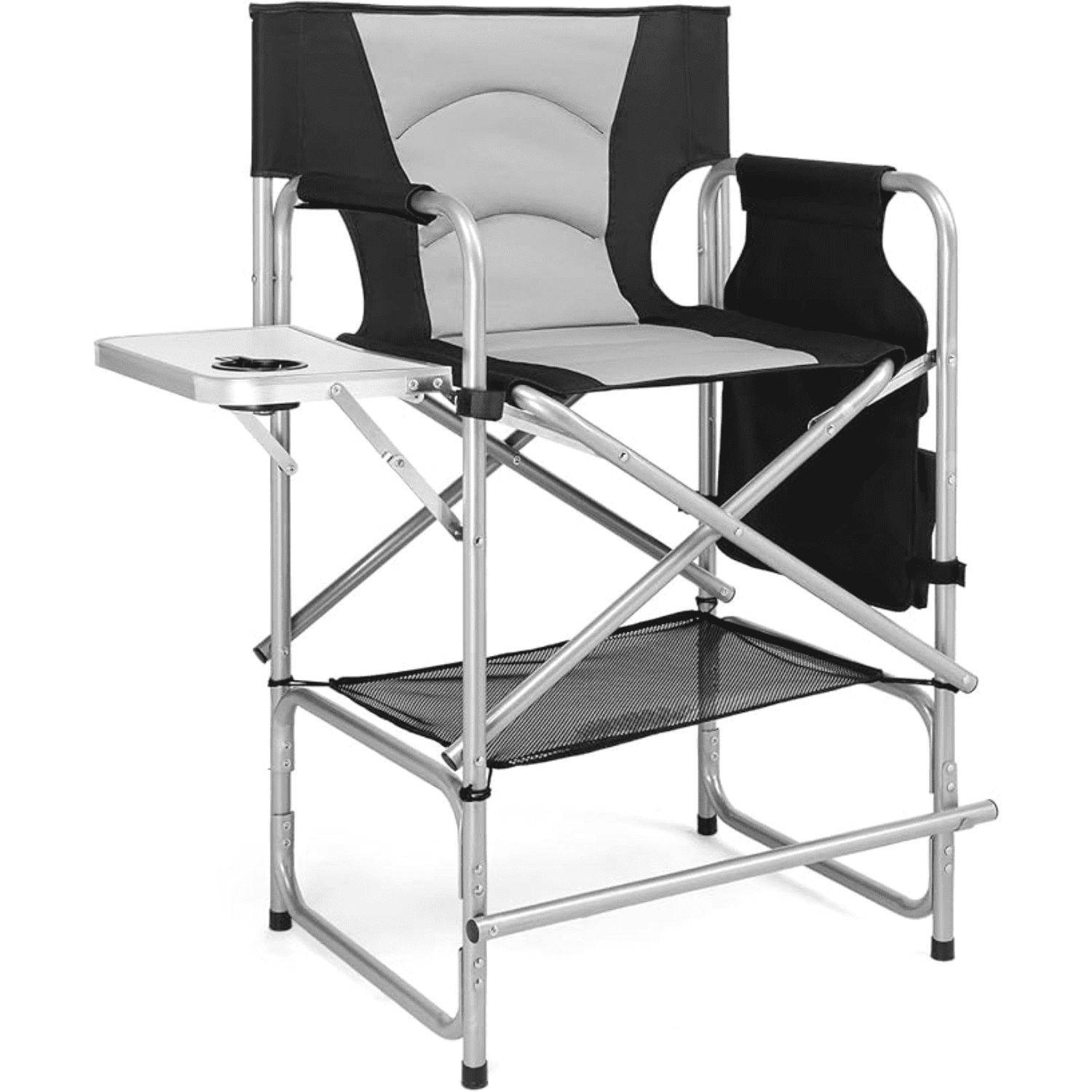 Tall Directors Camping Chair Folding with Side Table,Portable Makeup ...