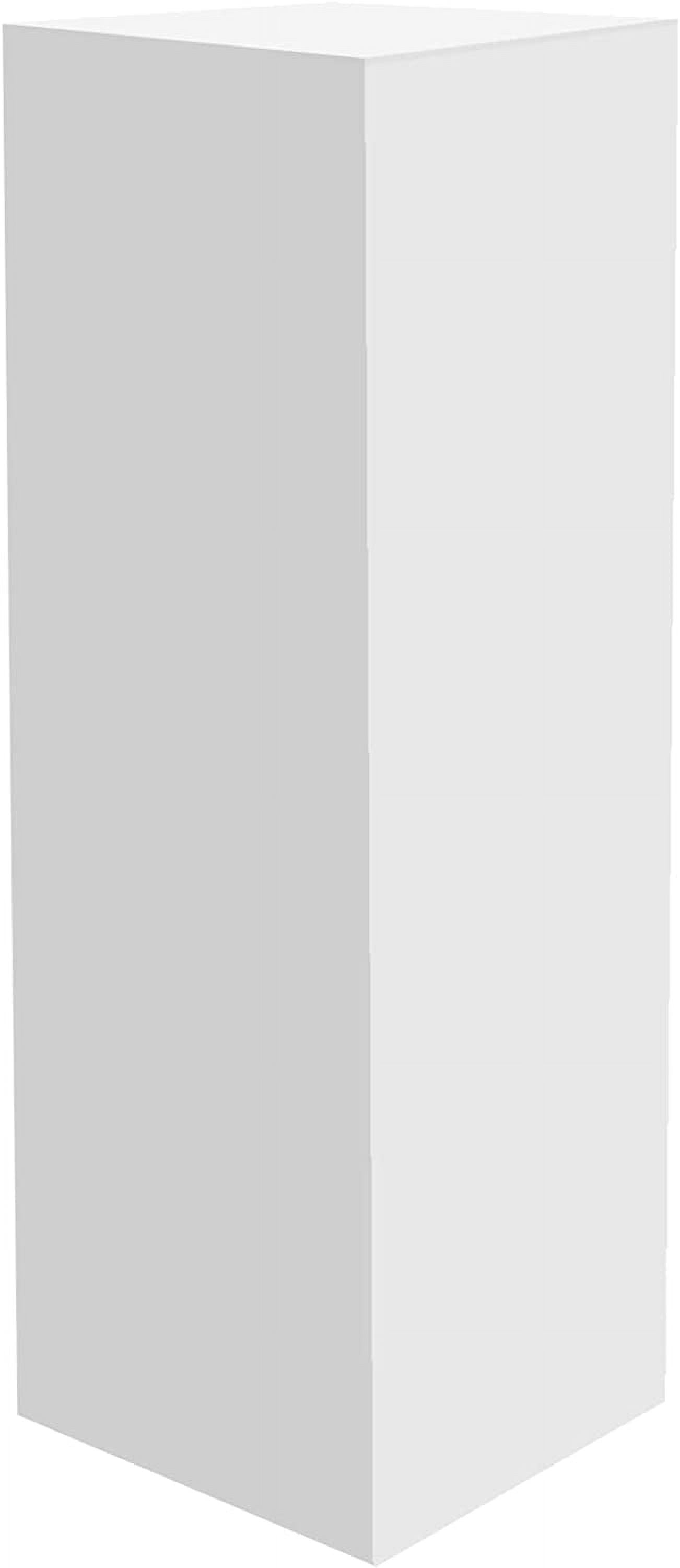 Tall Display Box Cube Pedestal Art Sculpture Stand White Lucite Plinthe ...