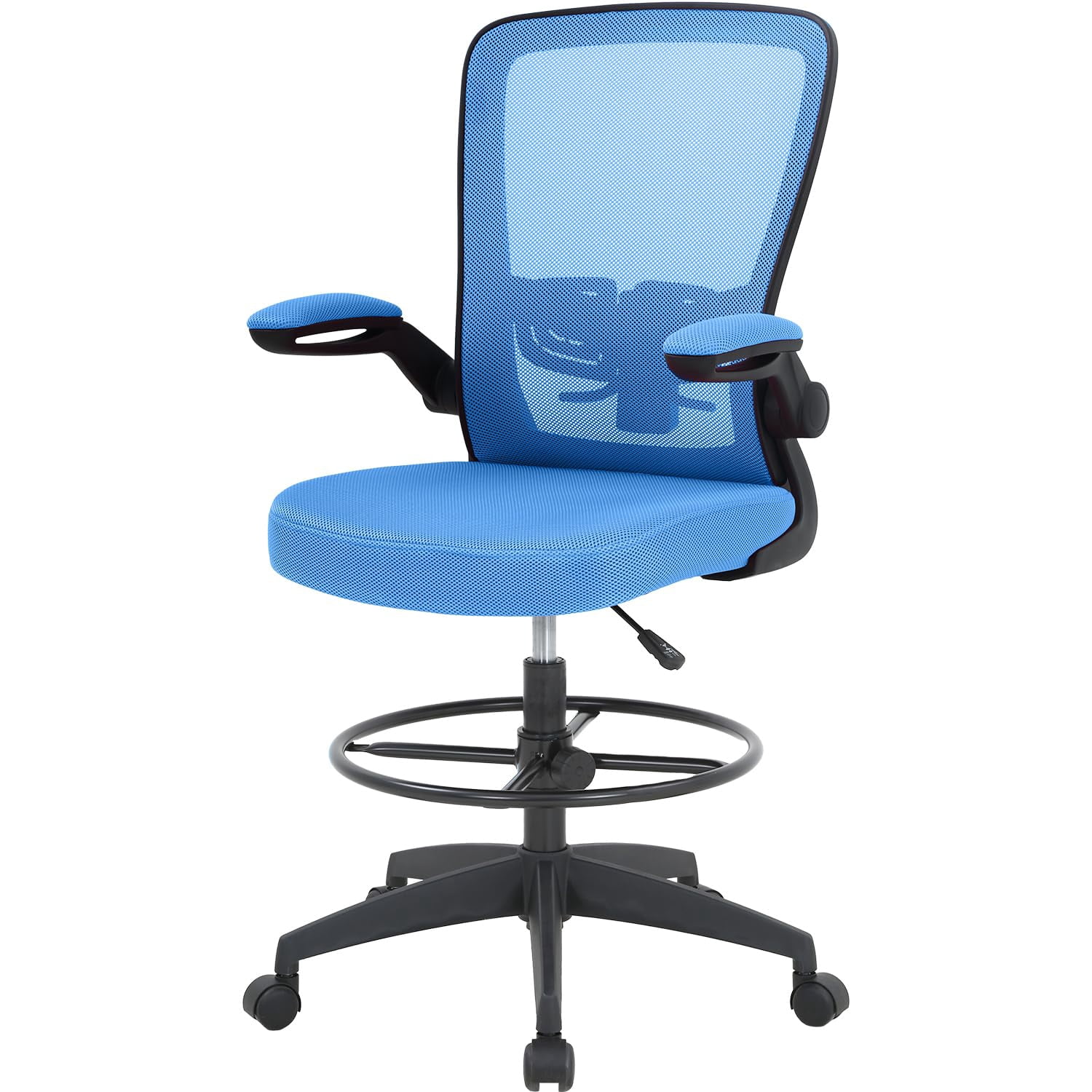 Tall Drafting Chair, Ergonomic Office Chair with Adjustable Seat, Mesh ...