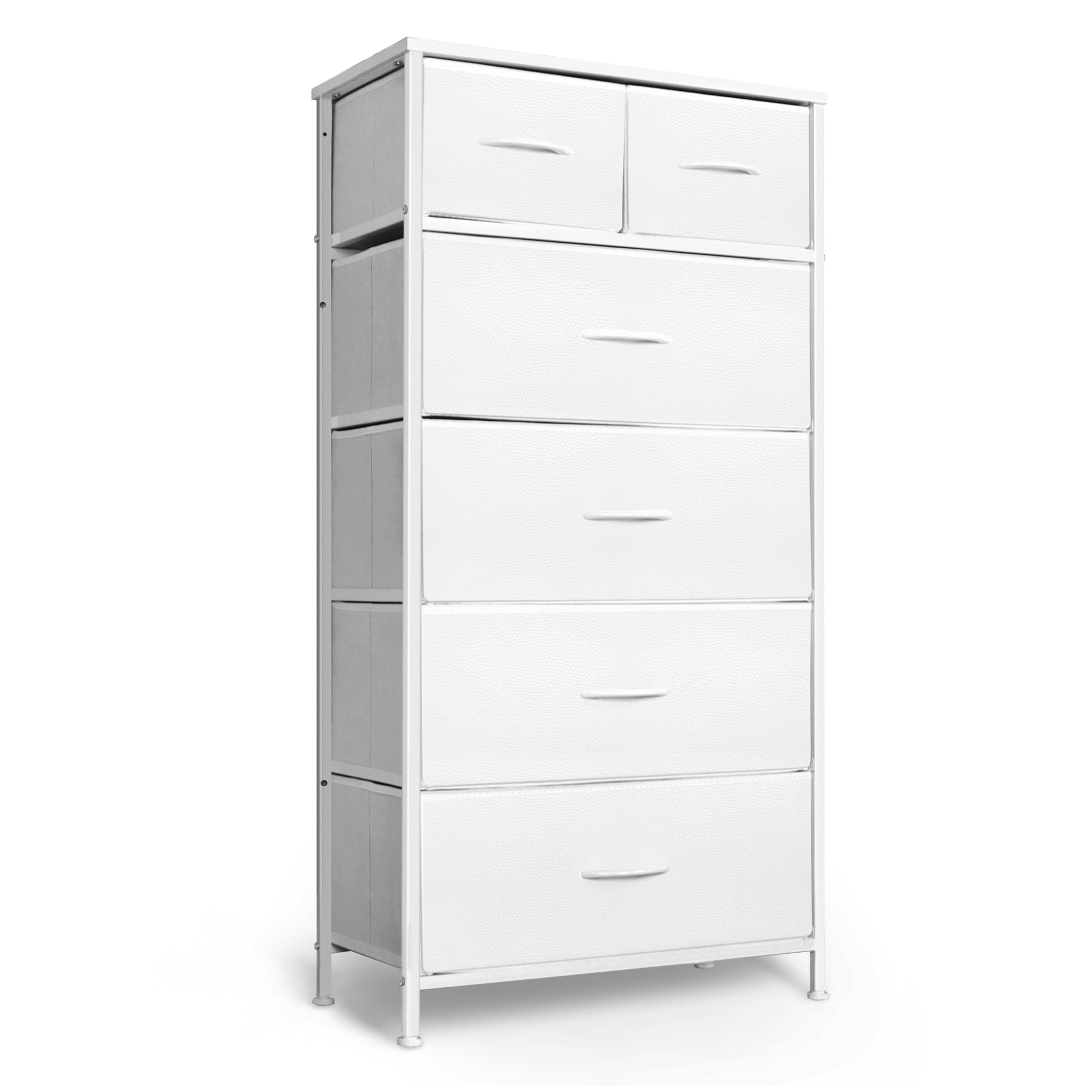 Tall Dresser with 6 Drawers for Bedroom, 4+2 Vertical Storage Organizer ...
