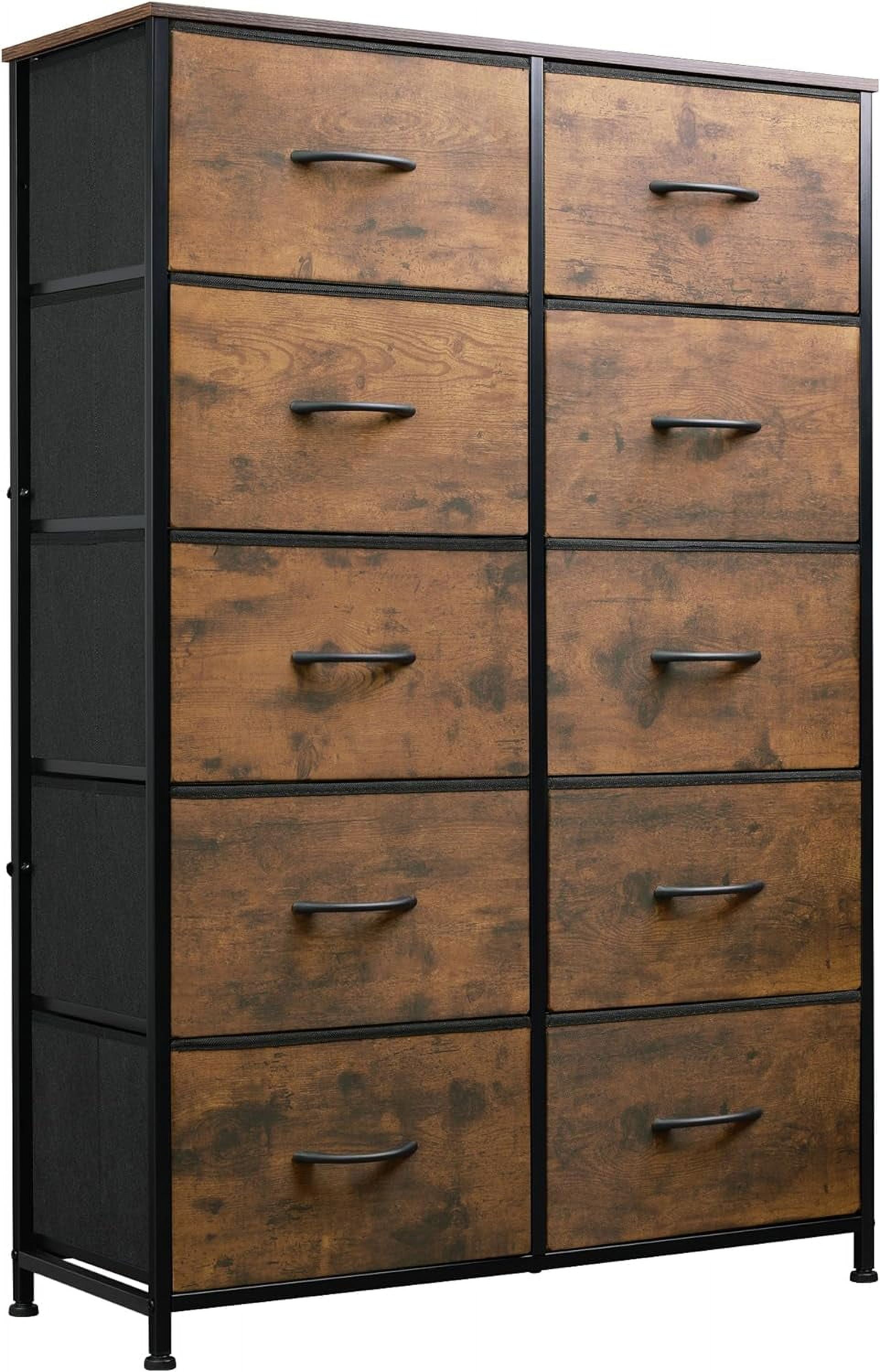 Tall Dresser for Bedroom with 10 Fabric Drawers, Organizer Units for ...