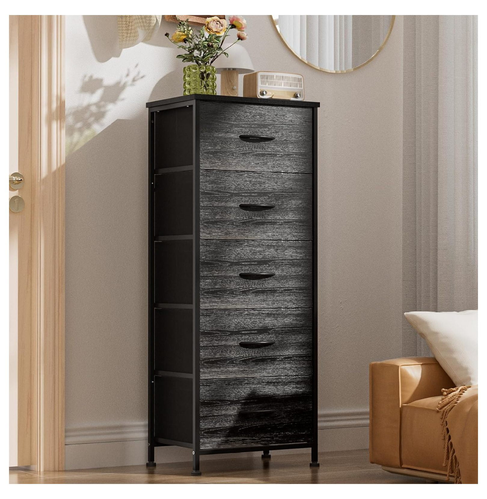 Tall Dresser for Bedroom, 5 Drawer Storage Organizer with Removable ...