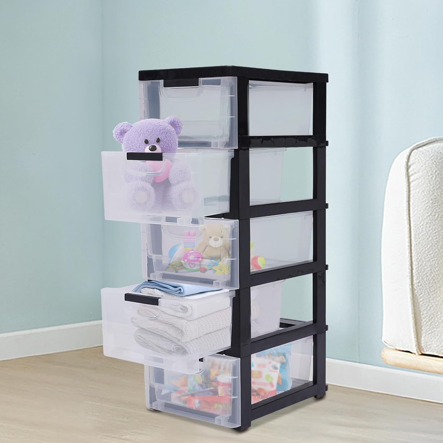 Tall Dresser for Bedroom 6-Drawer Clothing Storage Cabinet Plastic ...