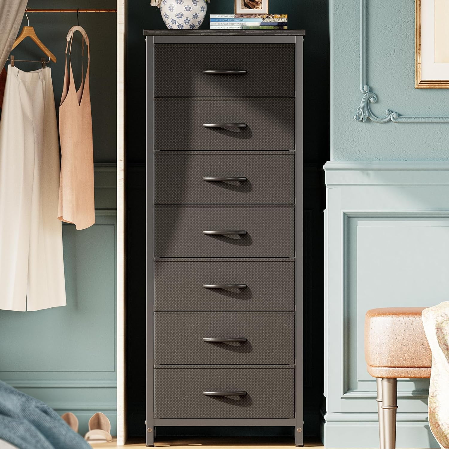 Tall Dresser for Bedroom, 7 Drawer Dresser & Chests of Drawers, Closet ...