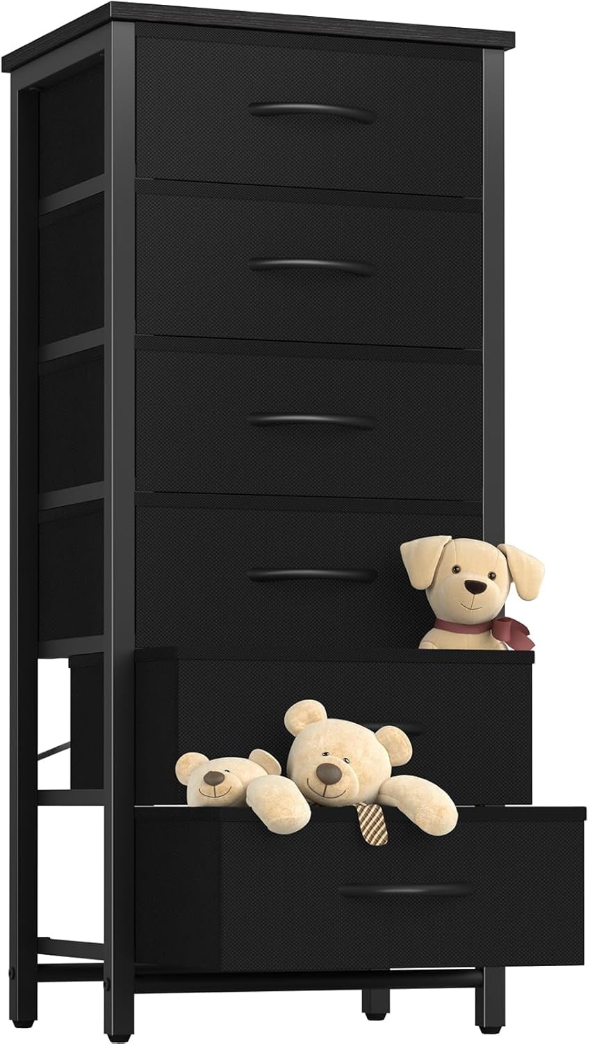 Tall Dresser for Bedroom, Dressers & Chests of Drawers, 6 Vertical ...