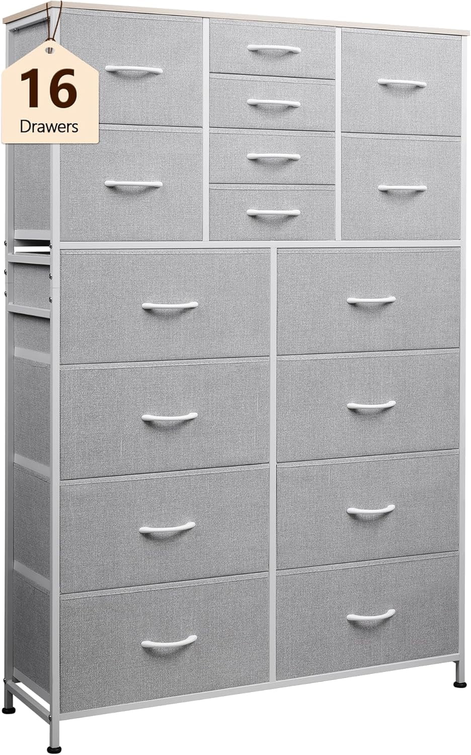 Tall Dresser for Bedroom, Fabric Dresser Storage Tower with 16 Drawers ...