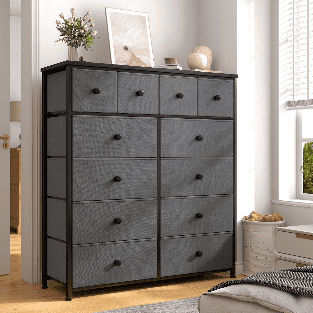 Tall Dresser for Bedroom with 12 Drawers Dresser for Closet Fabric ...